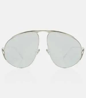 Loewe Loewe Hillock Aviator Sunglasses Silver