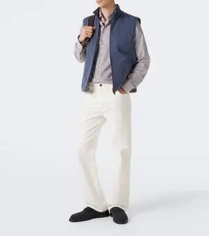 TOD'S Technical Vest With Zip-up Front - Blue