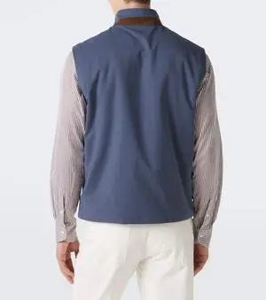 TOD'S Technical Vest With Zip-up Front - Blue