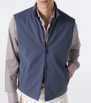 TOD'S Technical Vest With Zip-up Front - Blue