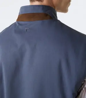 TOD'S Technical Vest With Zip-up Front - Blue