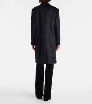Max Mara Cosa Double-breasted Camel Hair Coat - Black