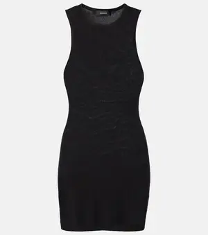 Wardrobe.NYC Racer Cotton-blend Mini Dress