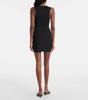 Wardrobe.NYC Racer Cotton-blend Mini Dress