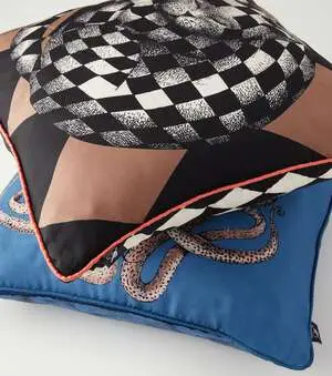 FORNASETTI High Fidelity Silk Cushion
