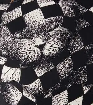 FORNASETTI High Fidelity Silk Cushion