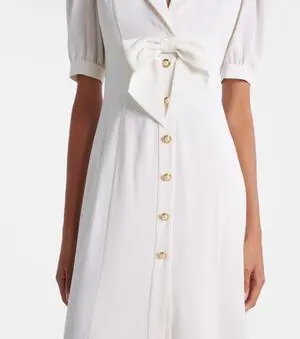 Alessandra Rich Wool-blend Crêpe Midi Dress