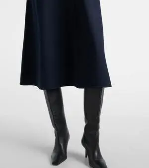 Max Mara Orion Midi Dress In Melange - Blue