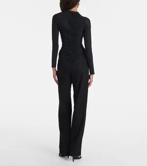 Christopher Esber Mesh Cutout Long Sleeve Top