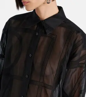 TOTEME Embroidered Cotton And Silk Voile Shirt