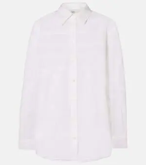 TOTEME Embroidered Cotton And Silk Voile Shirt
