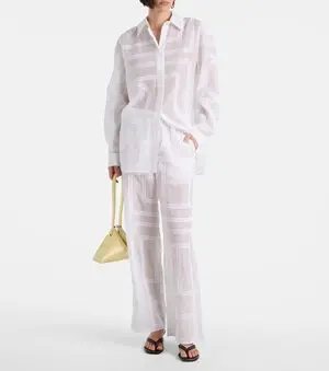 TOTEME Embroidered Cotton And Silk Voile Shirt