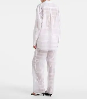 TOTEME Embroidered Cotton And Silk Voile Shirt