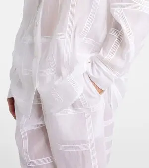 TOTEME Embroidered Cotton And Silk Voile Shirt