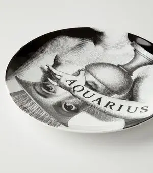 FORNASETTI Tema E Variazioni N.358 Aquarius Wall Plate - Black