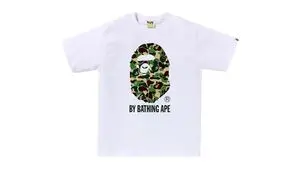 A BATHING APE Abc Camo Bathing Ape Tee Shirt - White/green