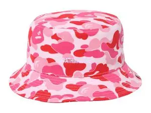 A BATHING APE Abc Camo Logo Bucket Hat - Pink