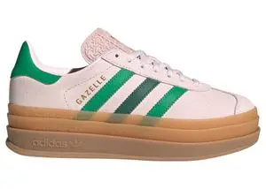 Adidas Gazelle Bold Sneakers - Almost Pink/court Green/gold Metallic