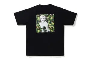 A BATHING APE X Marilyn Monroe Iconic Tee Shirt - Black