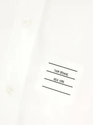 Thom Browne Ribbon-cuff Cotton Shirt