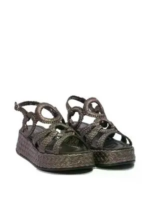 TONI PONS Braided Ring-detail Sandals
