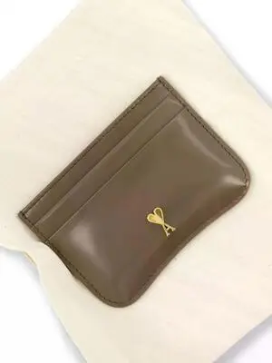 AMI Paris Logo-plaque Calfskin Cardholder