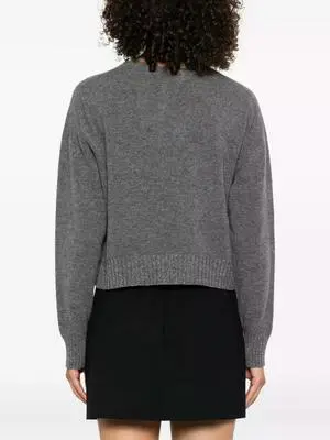 TWINSET Metallic-effect Trim Round Neck Sweater