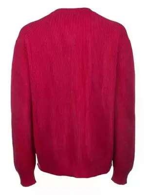 LANEUS Ribbed Crew-neck Sweater