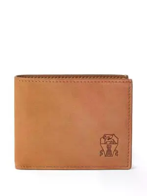 Brunello Cucinelli Nubuck Bi-fold Wallet - Brown
