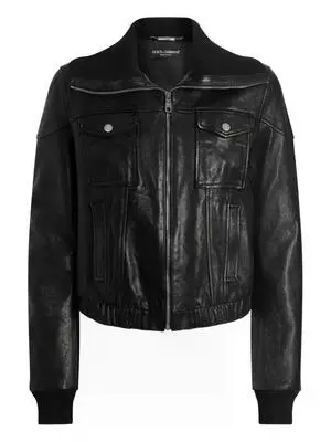 Dolce & Gabbana Bomber-style Leather Jacket
