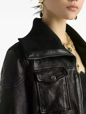 Dolce & Gabbana Bomber-style Leather Jacket