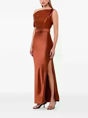NICHOLAS One-shoulder Belted Maxi Dress - Orange