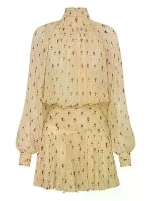 NICHOLAS Cecile Pleated Mini Dress