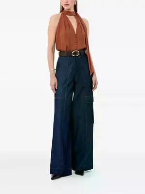 NICHOLAS Sumira Neck-tie Buttoned Top