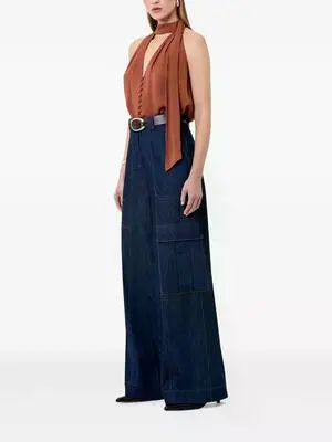 NICHOLAS Sumira Neck-tie Buttoned Top
