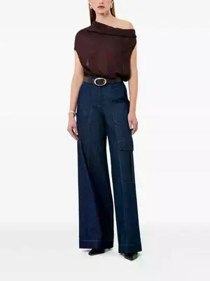 NICHOLAS Ryanne Asymmetrical Draped Top