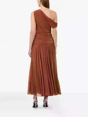 NICHOLAS Reece One-shoulder Pleated Midi Dress