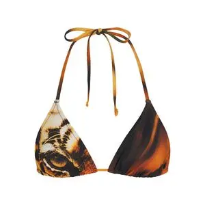 SKIMS X Roberto Cavalli Triangle Bikini Top - Tiger Face Print