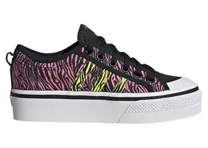 Adidas Nizza Platform Sneakers - Core Black/solar Yellow/bliss Pink