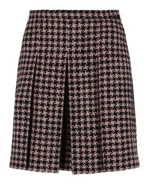 Gucci Houndstooth Tweed Wool Blend Skirt