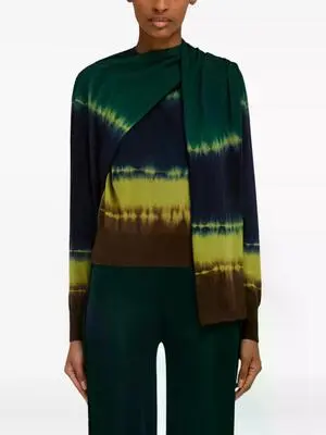 FERRAGAMO Tie-dye Print Pullover With Attached Scarf