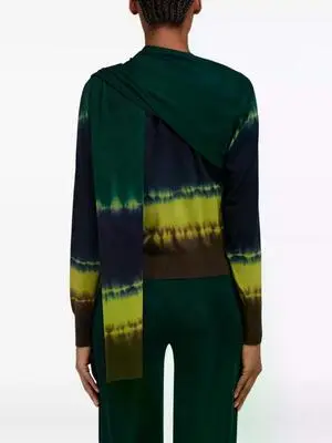 FERRAGAMO Tie-dye Print Pullover With Attached Scarf