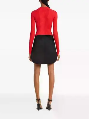 COURREGES High-neck Ribbed-knit Jumper