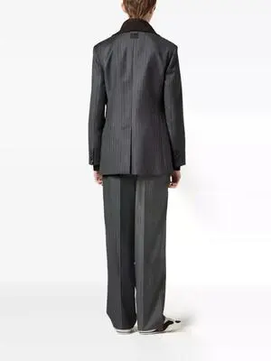 Miu Miu Pinstriped Virgin Wool Trousers
