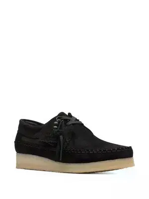 Clarks Weaver Derby Shoes - Black