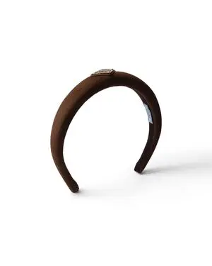 Prada Suede Headband - Brown