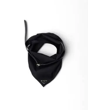 Prada Re-nylon And Leather Scarf
