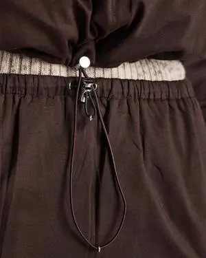 Prada Reversible Cotton Jersey And Re-nylon Skirt