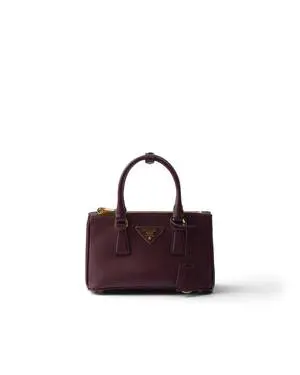 Prada Galleria Mini Saffiano Leather Bag - Red