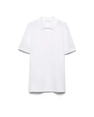Prada Piqué Polo Shirt - White